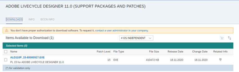 Adobe LiveCycle Designer bei der SAP downloaden